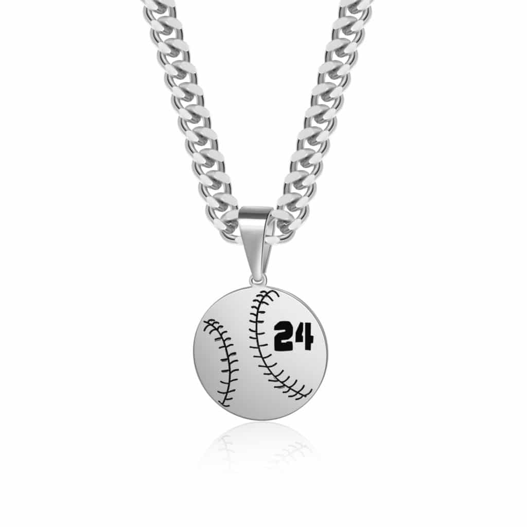 Baseball Number Necklace [Personalized]