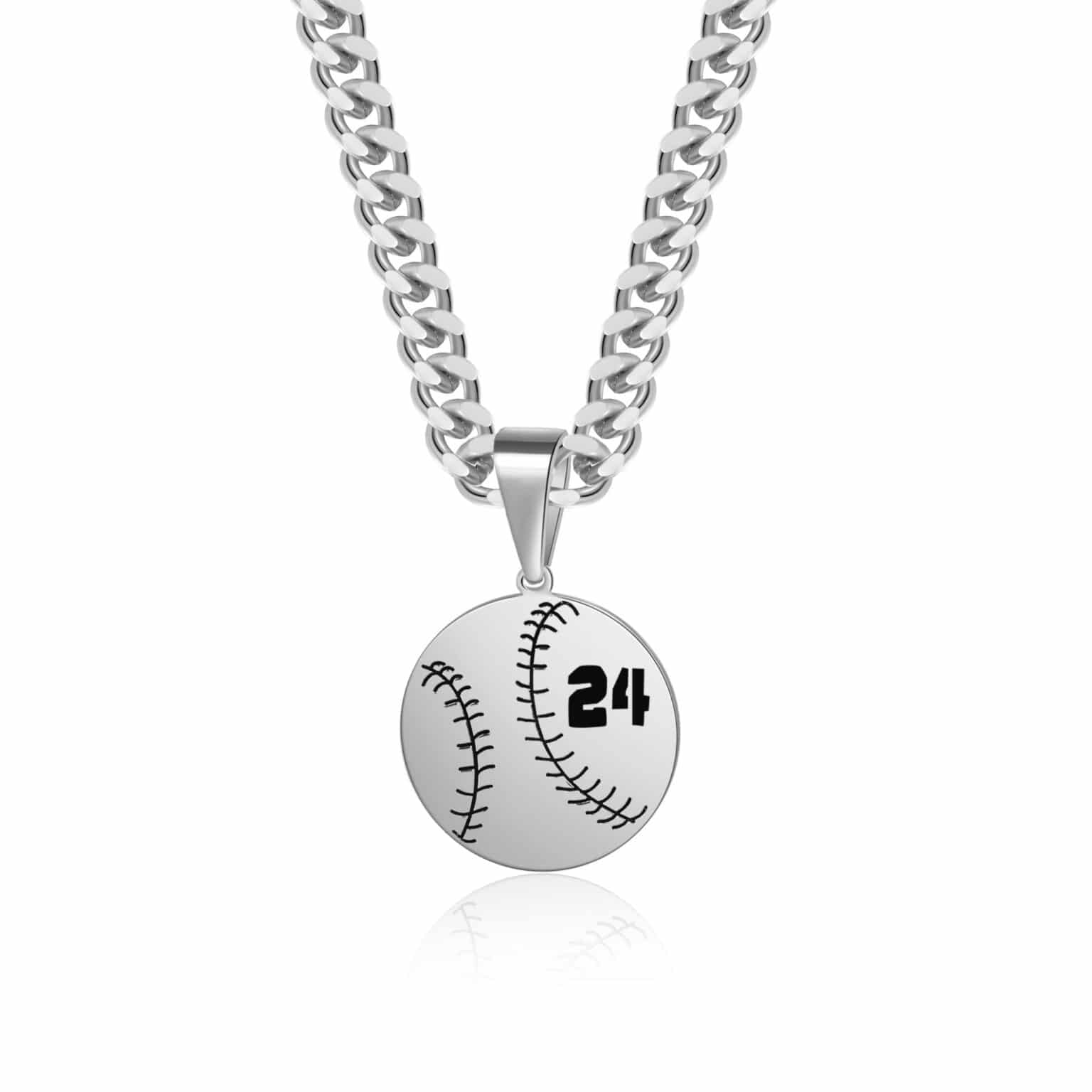 Baseball Number Necklace [Personalized]