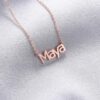 Custom Block Name Necklace - Gold, Silver & Rose Gold