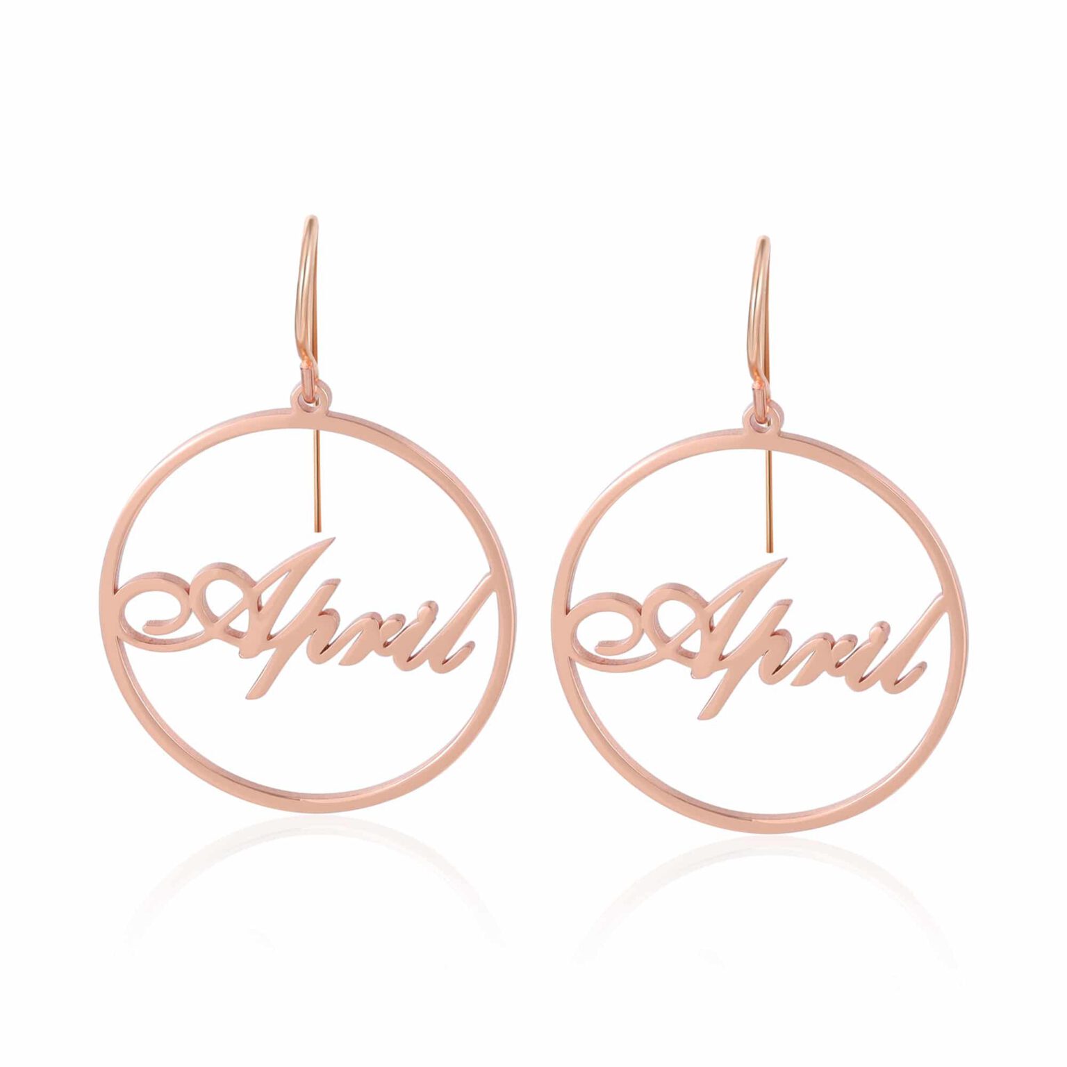 Silver & Gold Hoops with Name - Personalized Hoop Earrings
