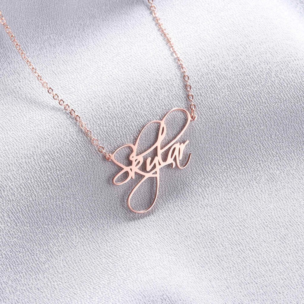 Script Name Necklace [Silver, Gold, Rose Gold] | FARUZO