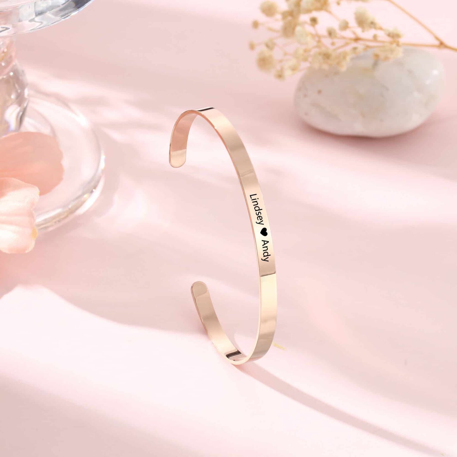 Engraved Bangle in Gold & Silver [Coordinate / Date / Names]