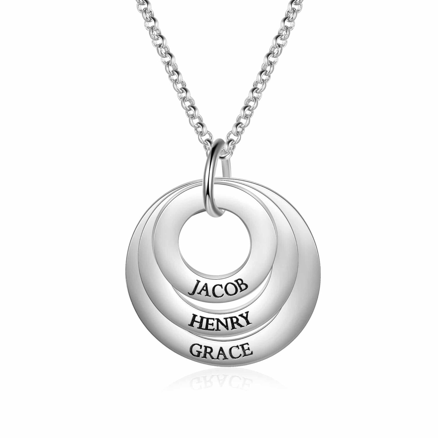 Family Necklace - Linked Circle Necklace | FARUZO