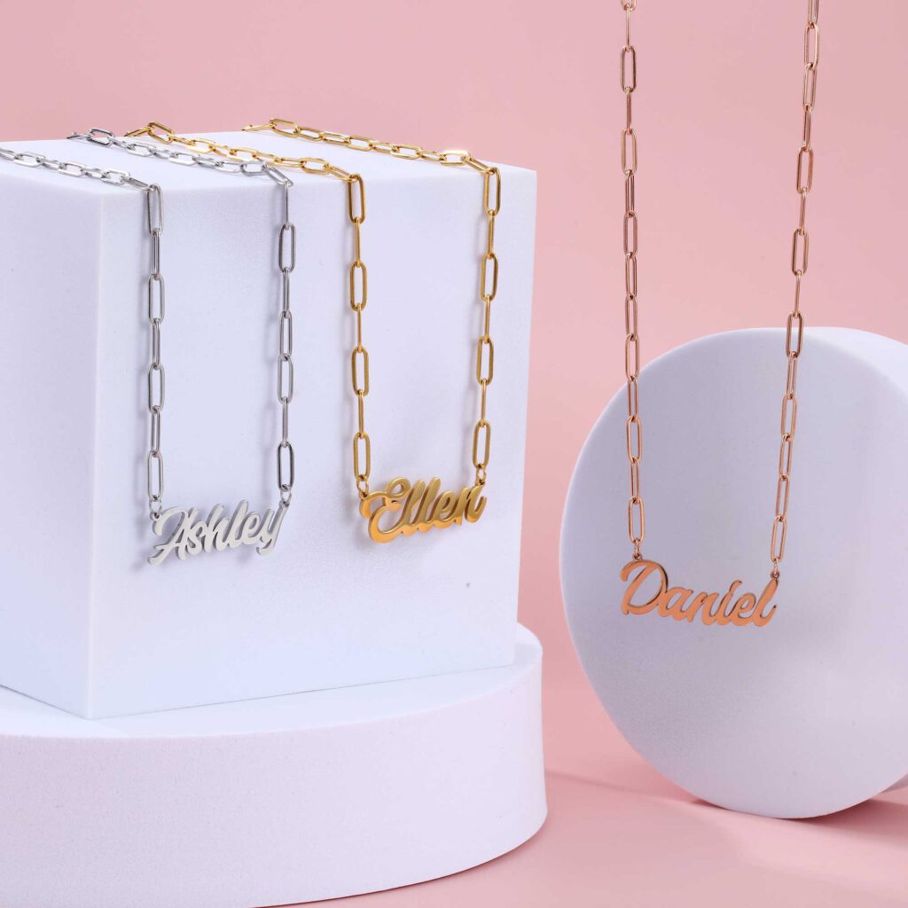 Paperclip Name Necklace [Gold & Silver] | FARUZO