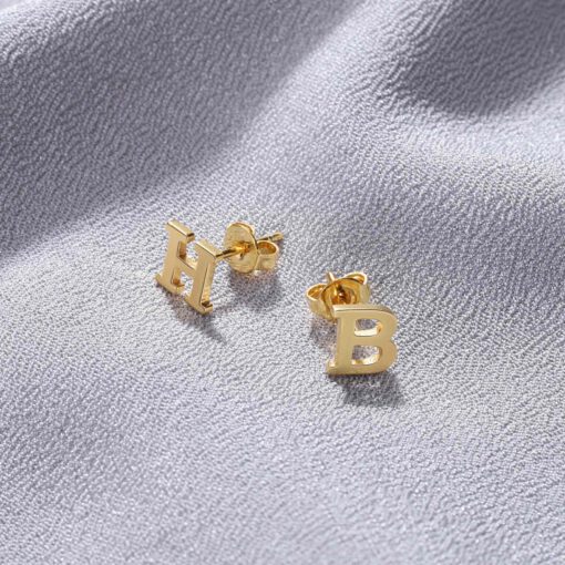 Stud Alphabet Earrings – Customize Your Look with Initial Letters