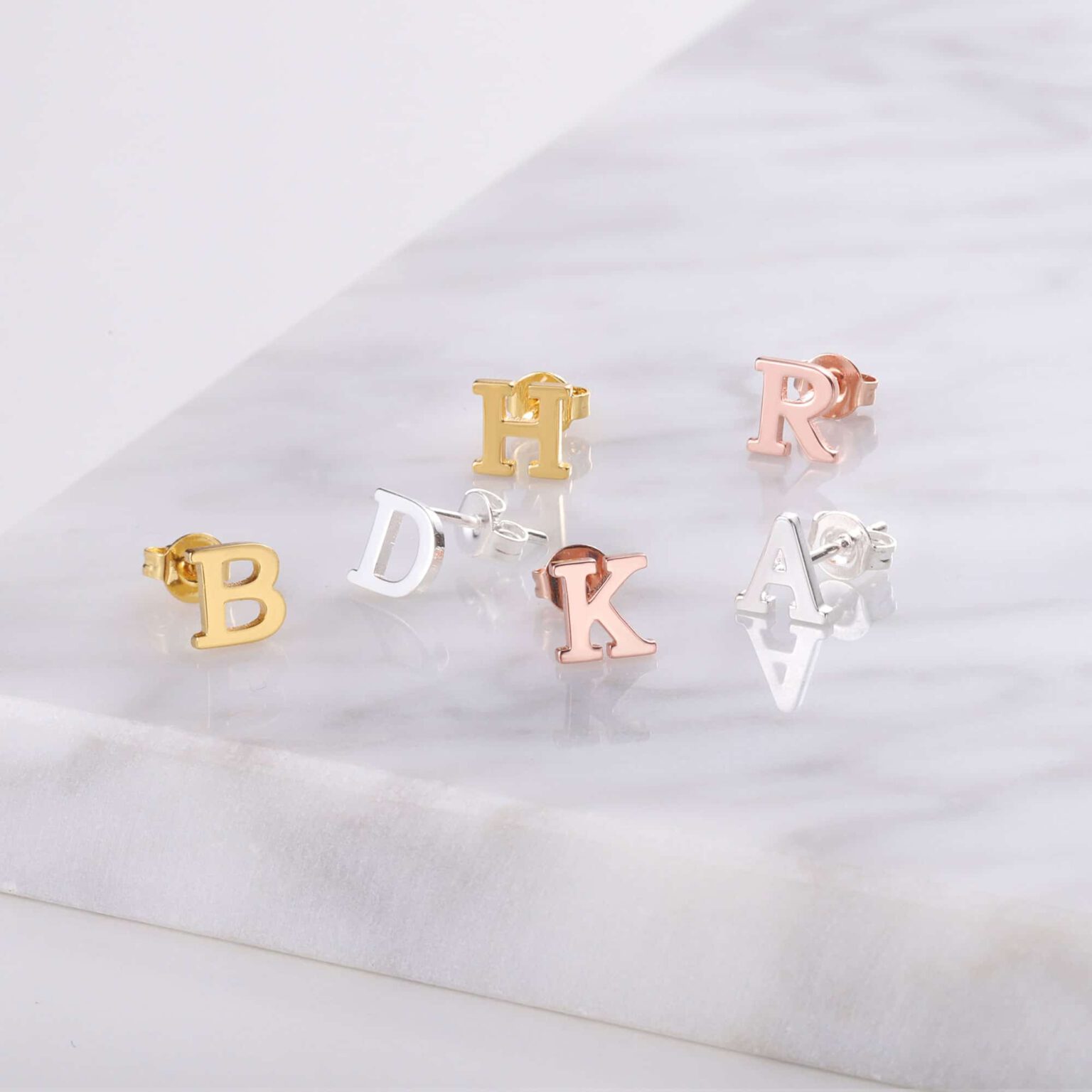Stud Alphabet Earrings – Customize Your Look with Initial Letters