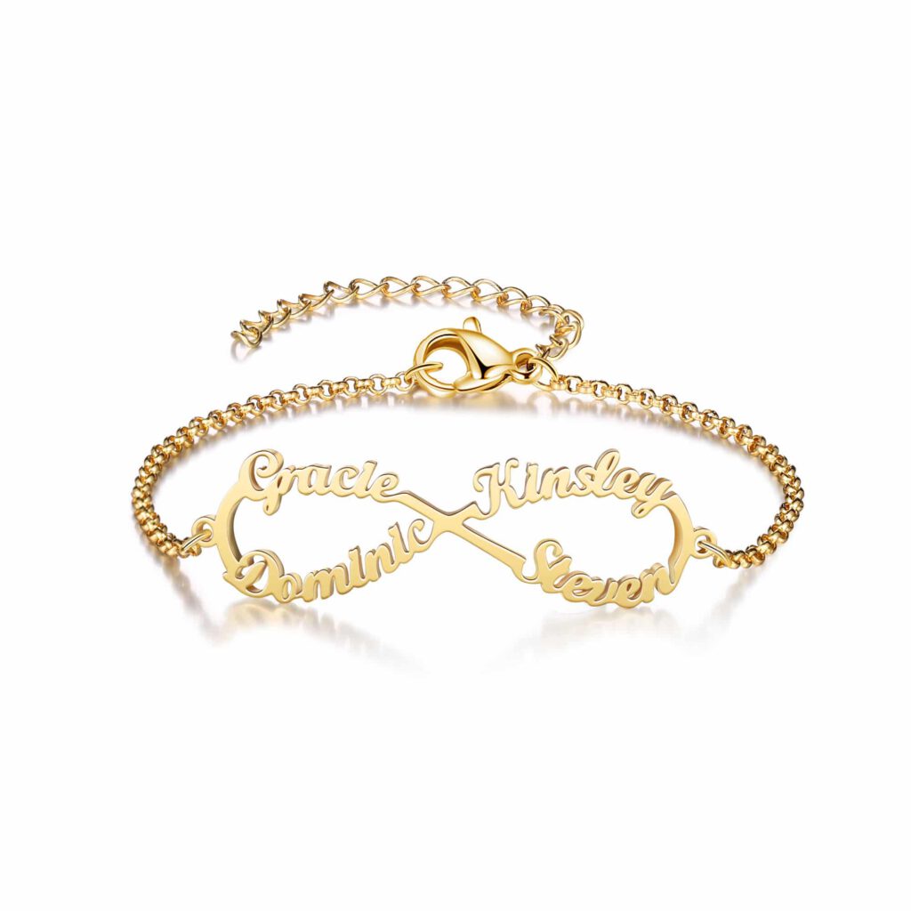 Personalized Infinity Name Bracelet [Silver, Gold] | FARUZO