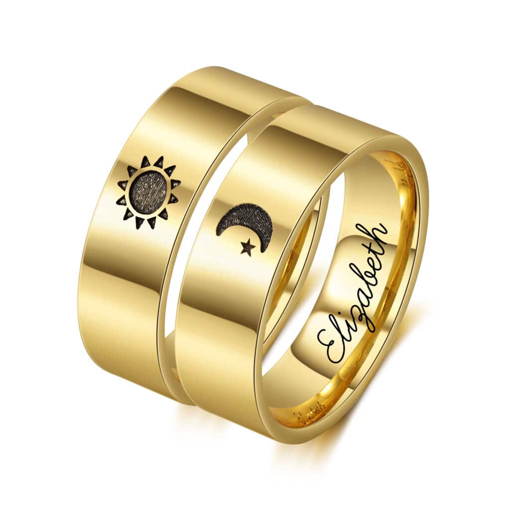 Matching Sun & Moon Rings - FARUZO