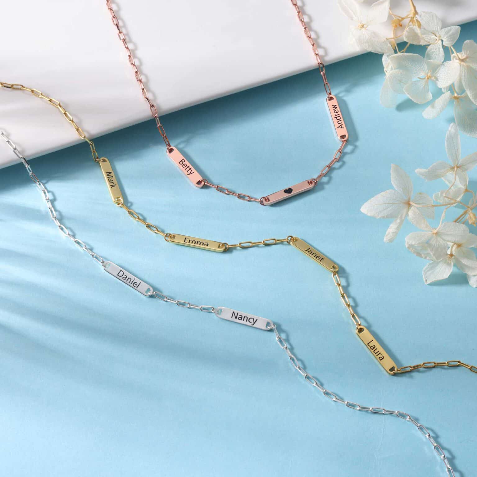 Mothers Day Necklace with Names - FARUZO