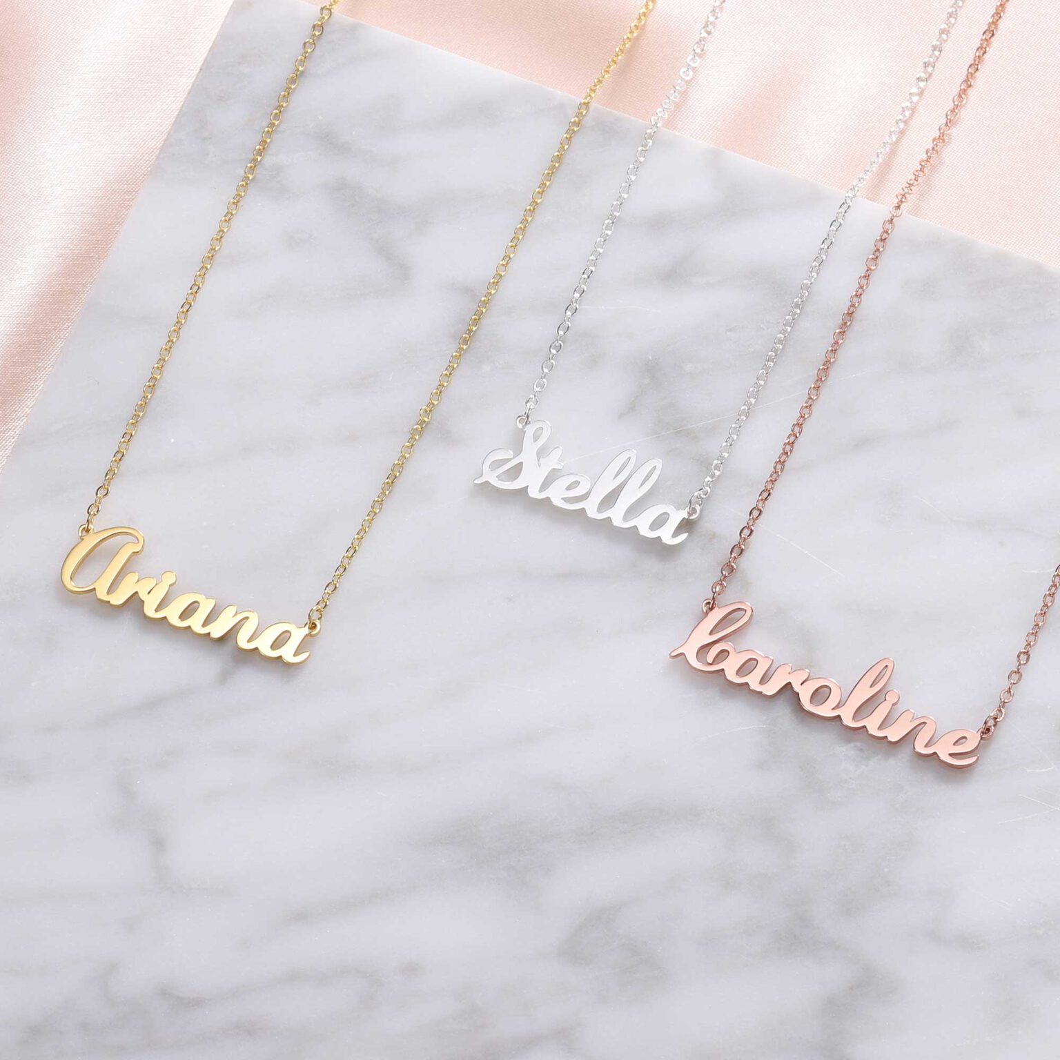 Customized Pendant with Name - Name Pendant in Gold, Silver