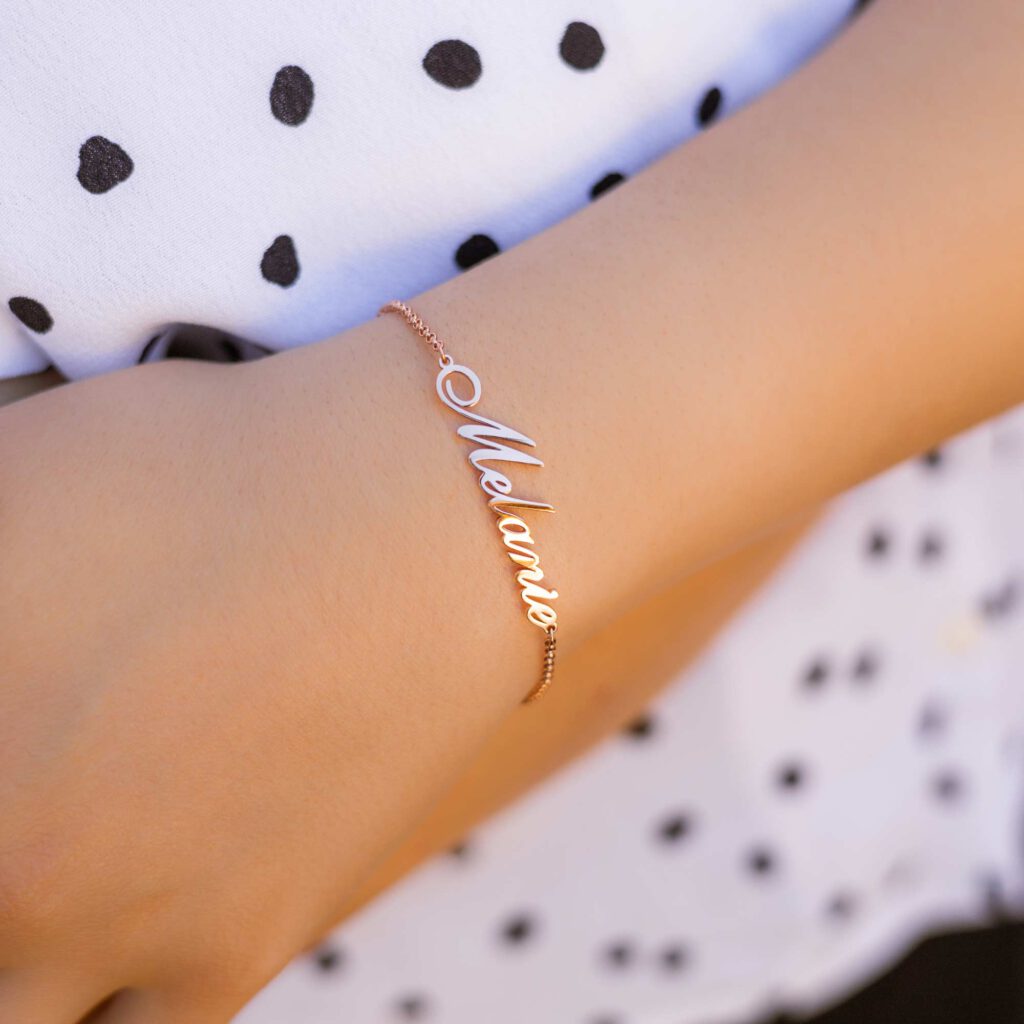 Custom Name Bracelet [Gold, Sterling Silver] | FARUZO