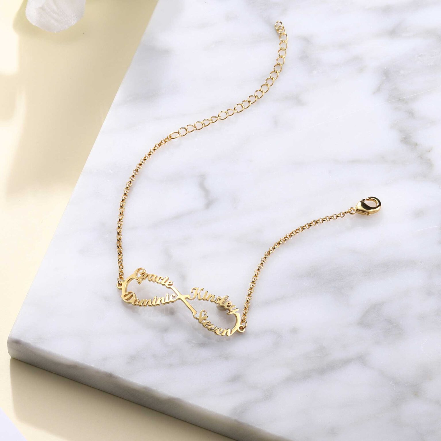 Personalized Infinity Name Bracelet [Silver, Gold] | FARUZO