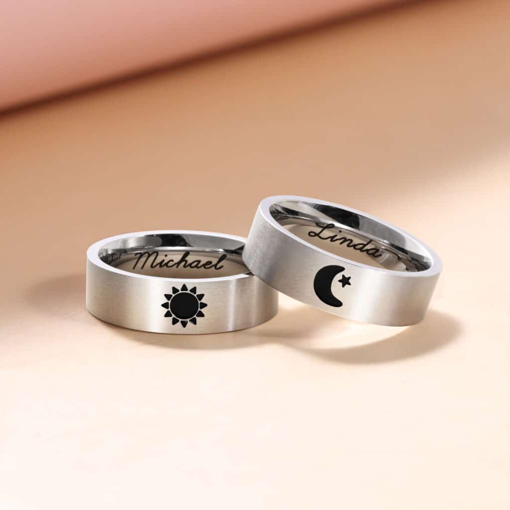 Matching Sun & Moon Rings - FARUZO