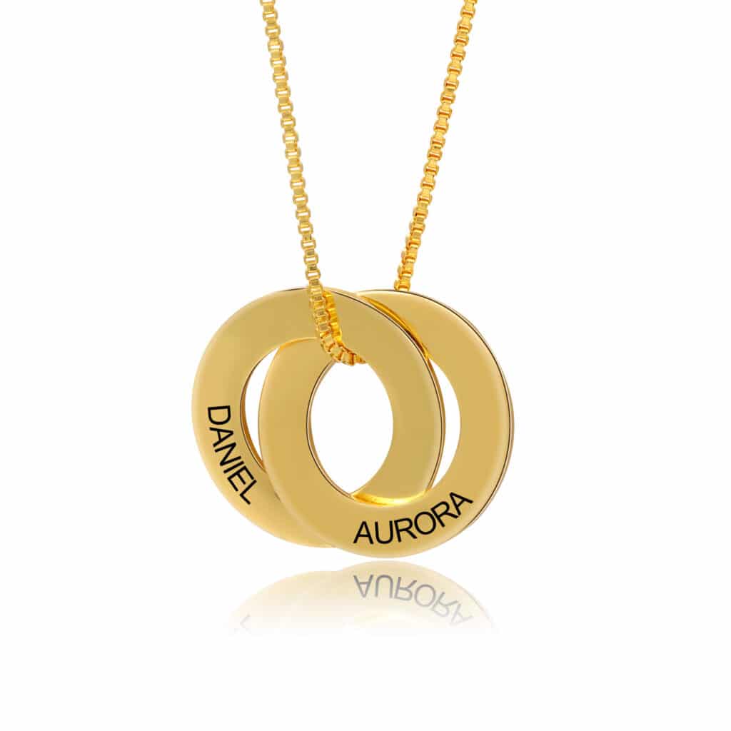 Personalized Russian Ring Necklace [2,3,4,5 Rings]