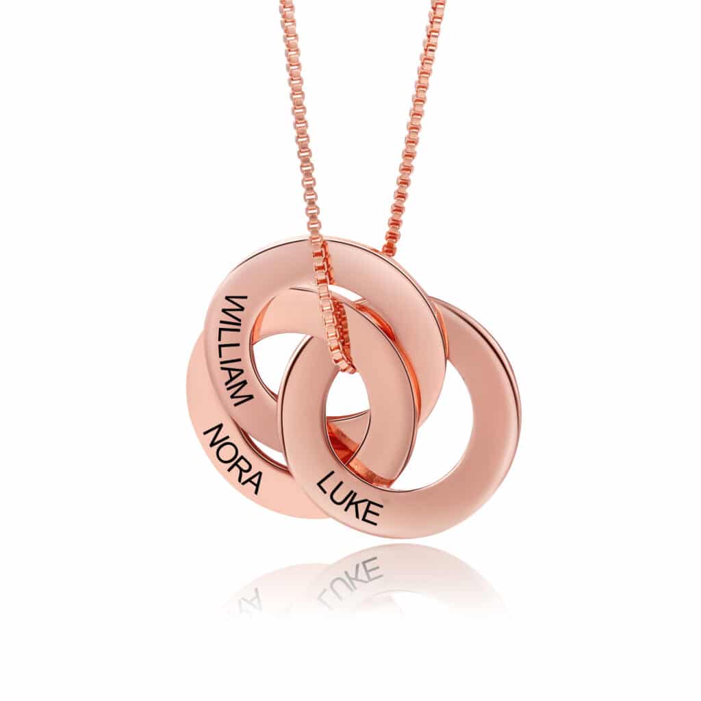 Personalized Russian Ring Necklace [2,3,4,5 Rings]