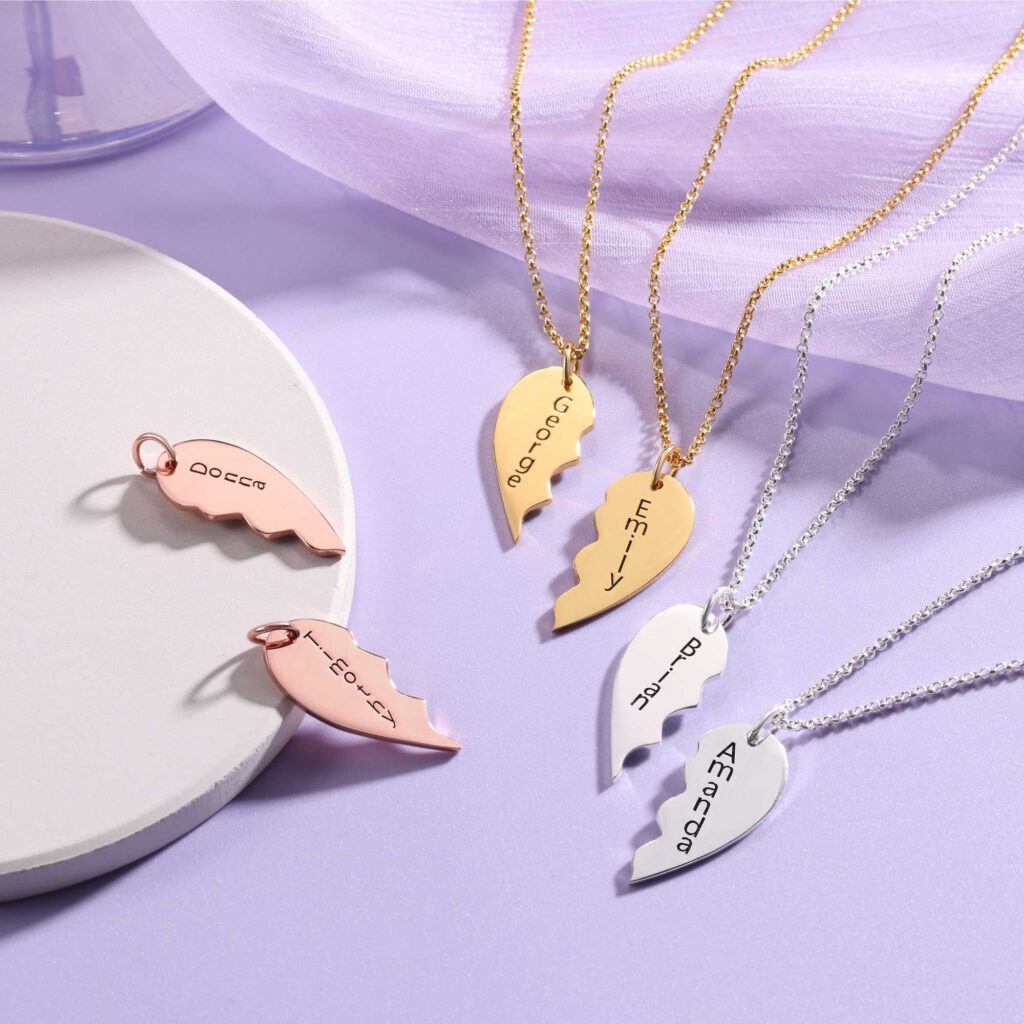 Half Heart Necklace for Couples - FARUZO