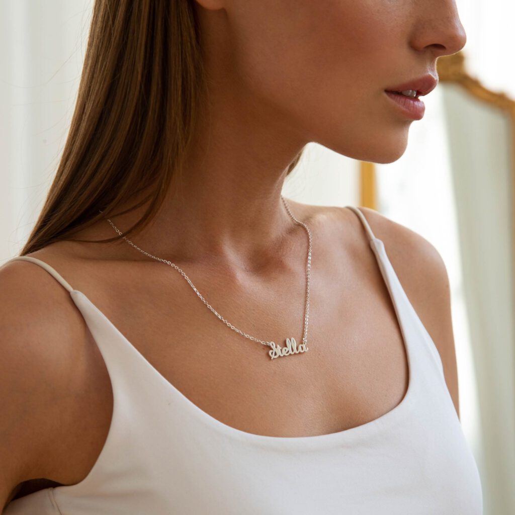 Customized Pendant with Name - Name Pendant in Gold, Silver