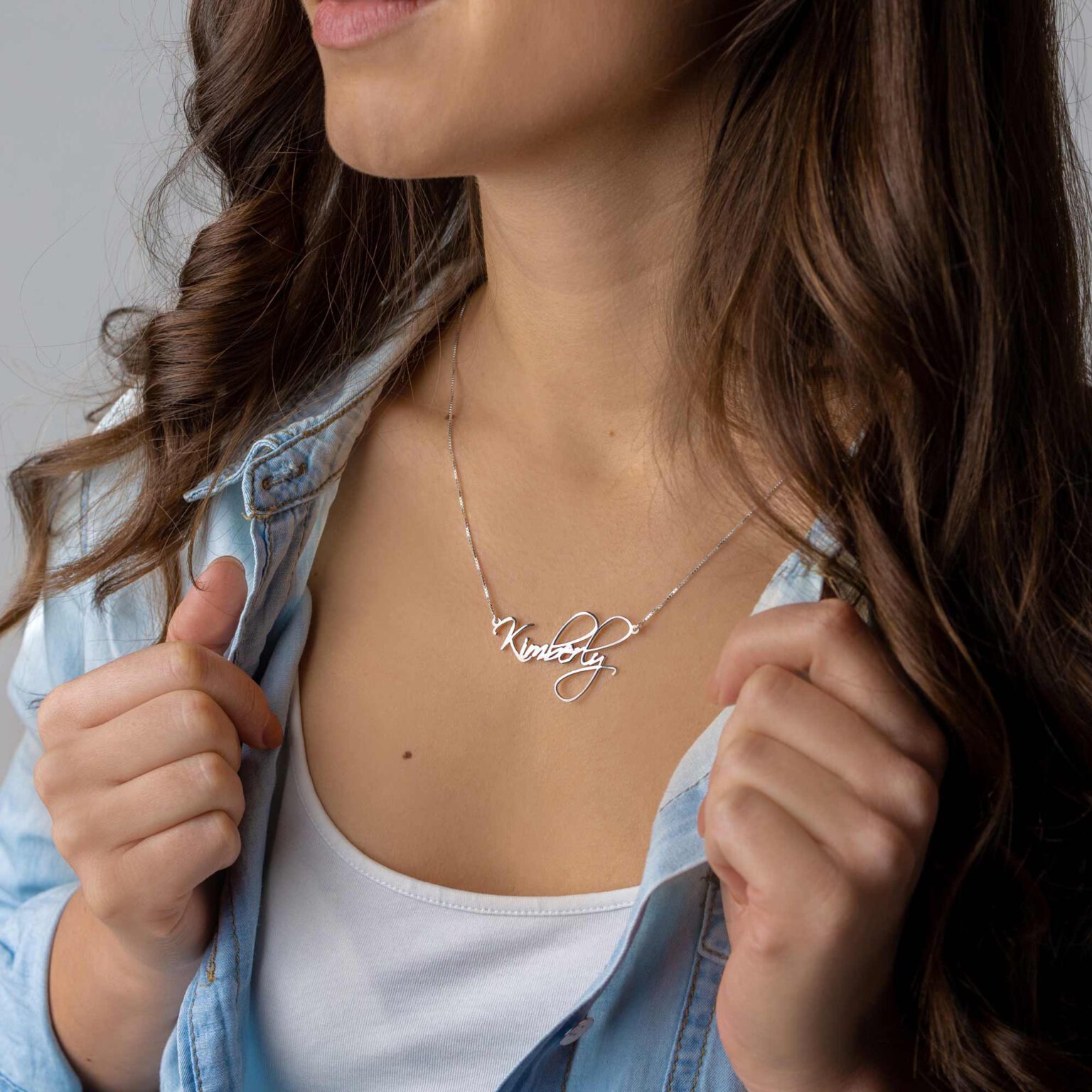 Script Name Necklace [Silver, Gold, Rose Gold] | FARUZO